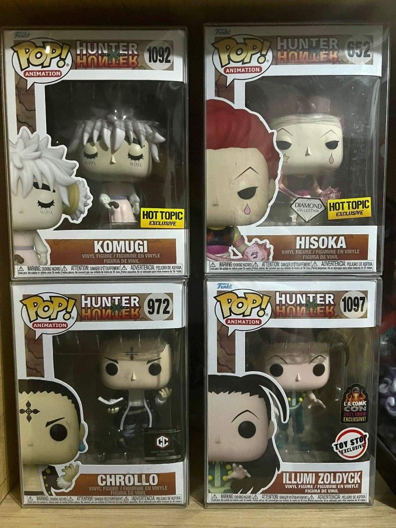 SALE! Hunter x Hunter Funko Pop Set [Komugi, Hisoka, Chrollo & Illumi ...