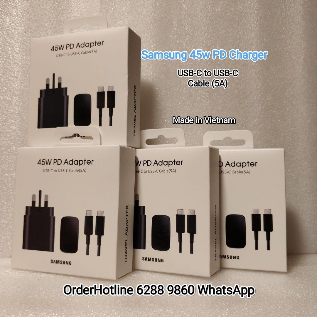 Samsung Super Fast Charger 45w. Type C to Type C USB cable included. 全新 ...