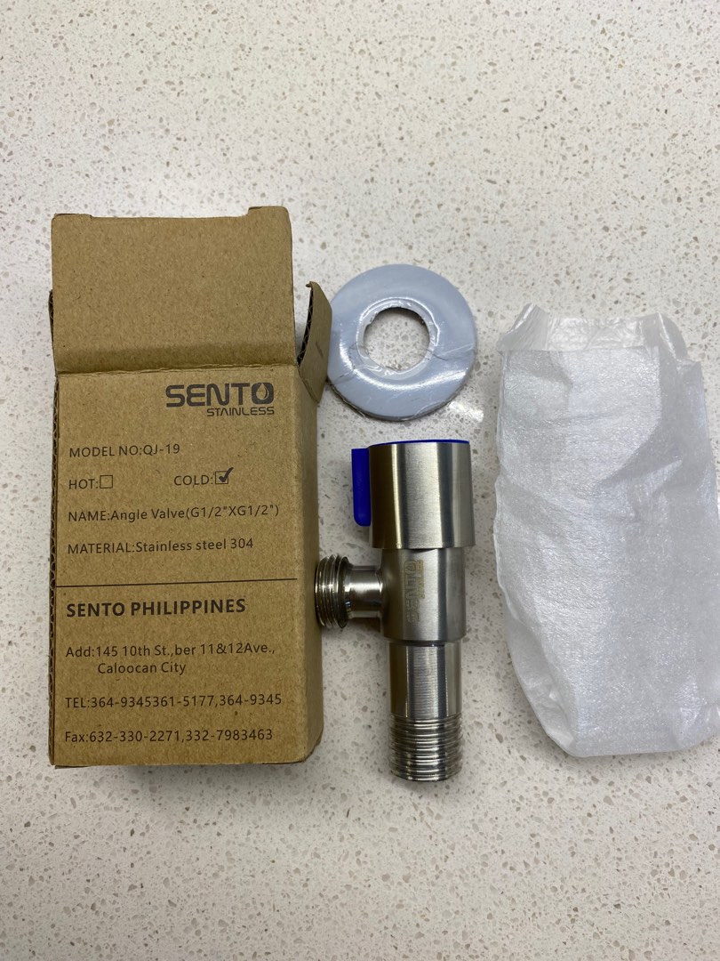 Sento Brand Single Angle Valve (1/2 x 1x2), Furniture & Home Living, Bathroom & Kitchen Fixtures ...