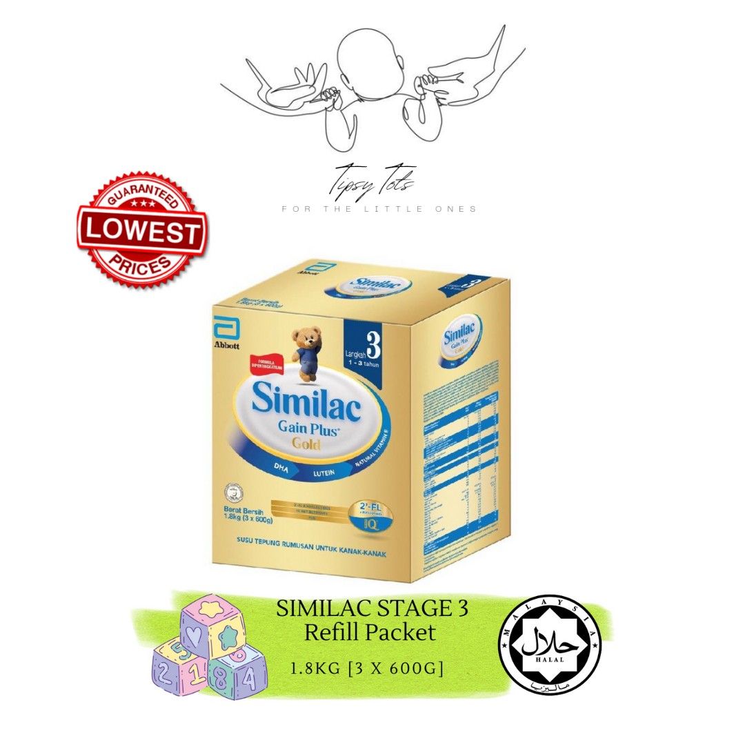 Similac Stage 1/2/3/4 - 1.8kg Refill Box & Stage 2 600g (pricelist ...