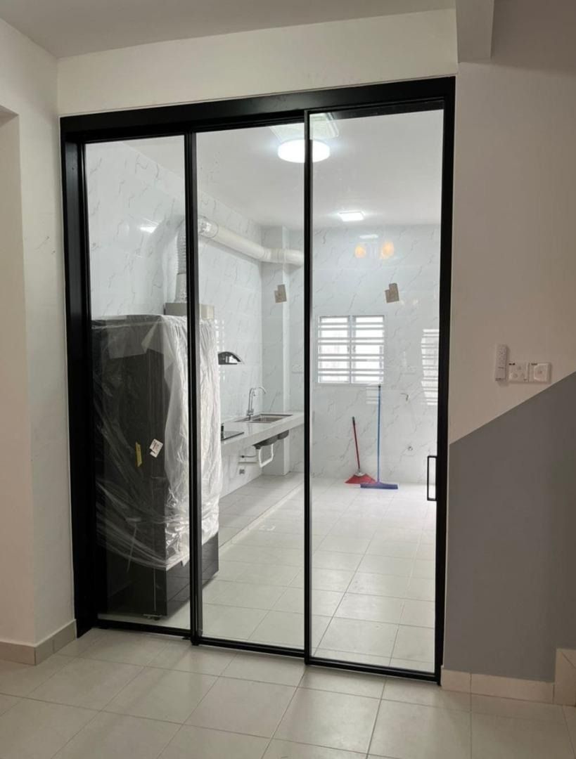 SYNCHRONIZED Soft Close Sliding Door Tempered Glass, Home Services ...