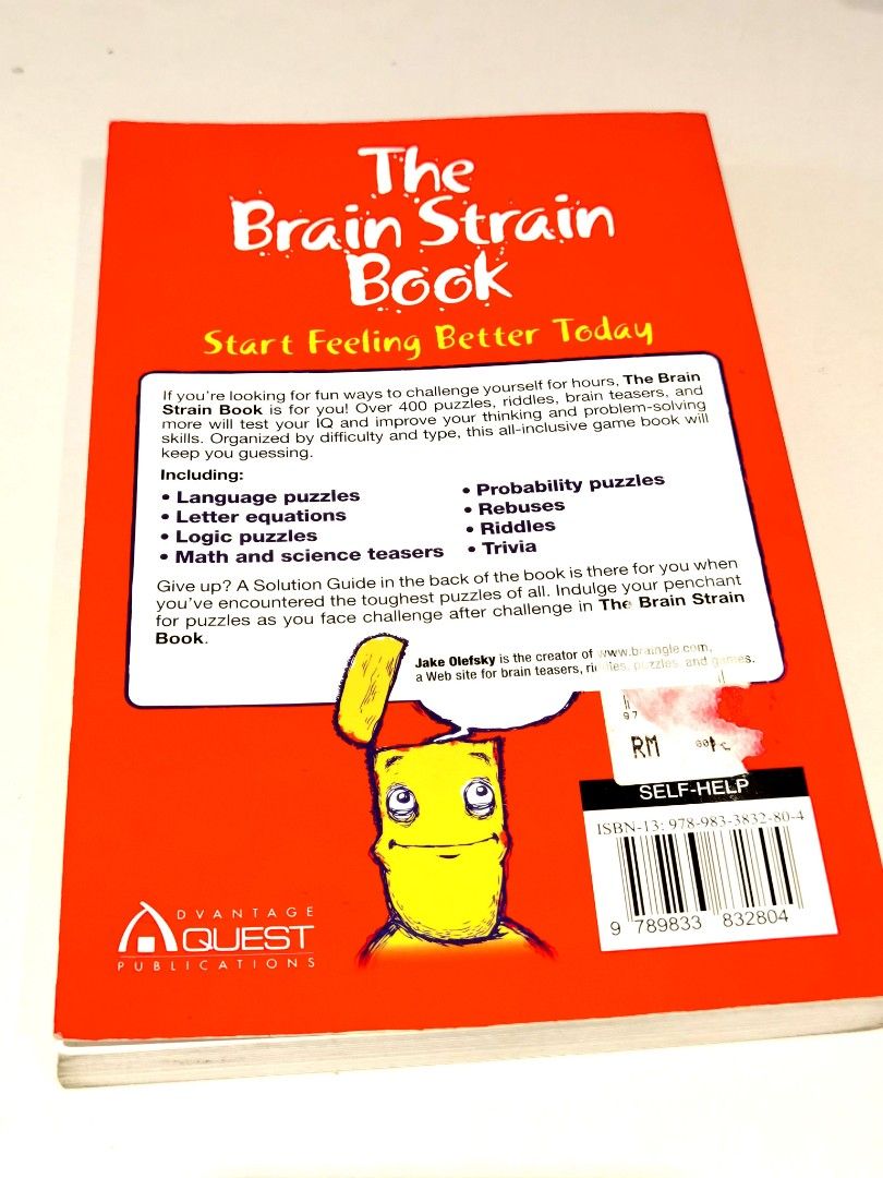 The Brain Strain Mental Muscle Book By Jake Olefsky, Hobbies & Toys ...