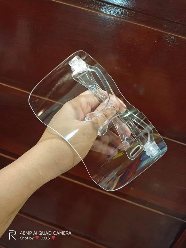 Transparent Half face shield protective eye gear, Women's Fashion, Watches & Accessories ...