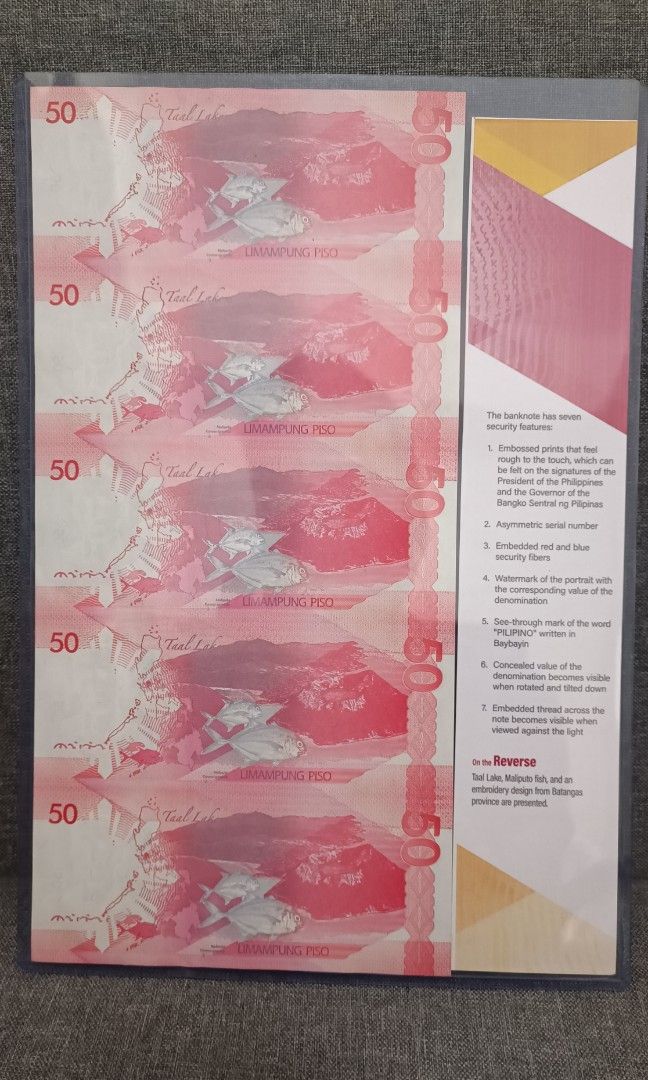Uncut 50-Piso New Generation Currency banknote., Hobbies & Toys ...
