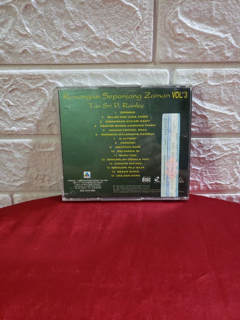 VCD KARAOKE / 1996 - p.ramlee _ KENANGAN SEPANJANG ZAMAN VOL 3, Hobbies & Toys, Music & Media ...