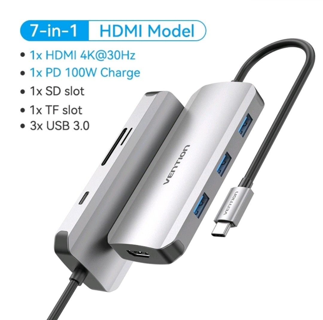 Vention Usb C Hub In Computers Tech Parts Accessories Cables Adaptors On Carousell
