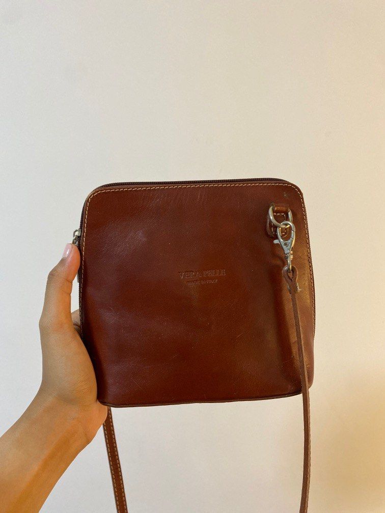 Vera Pelle Italian Leather Bag, Women's Fashion, Bags & Wallets, Cross ...