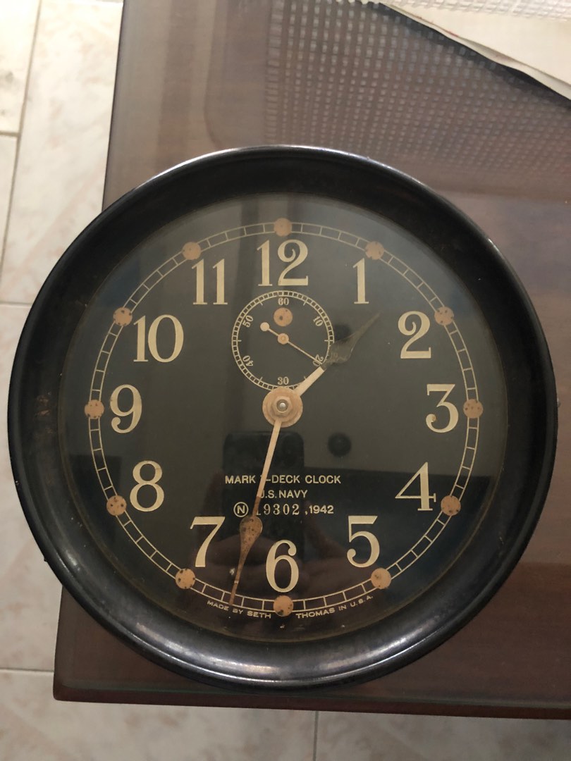 Vintage US Navy Mark 1 Deck Clock, Hobbies & Toys, Memorabilia ...