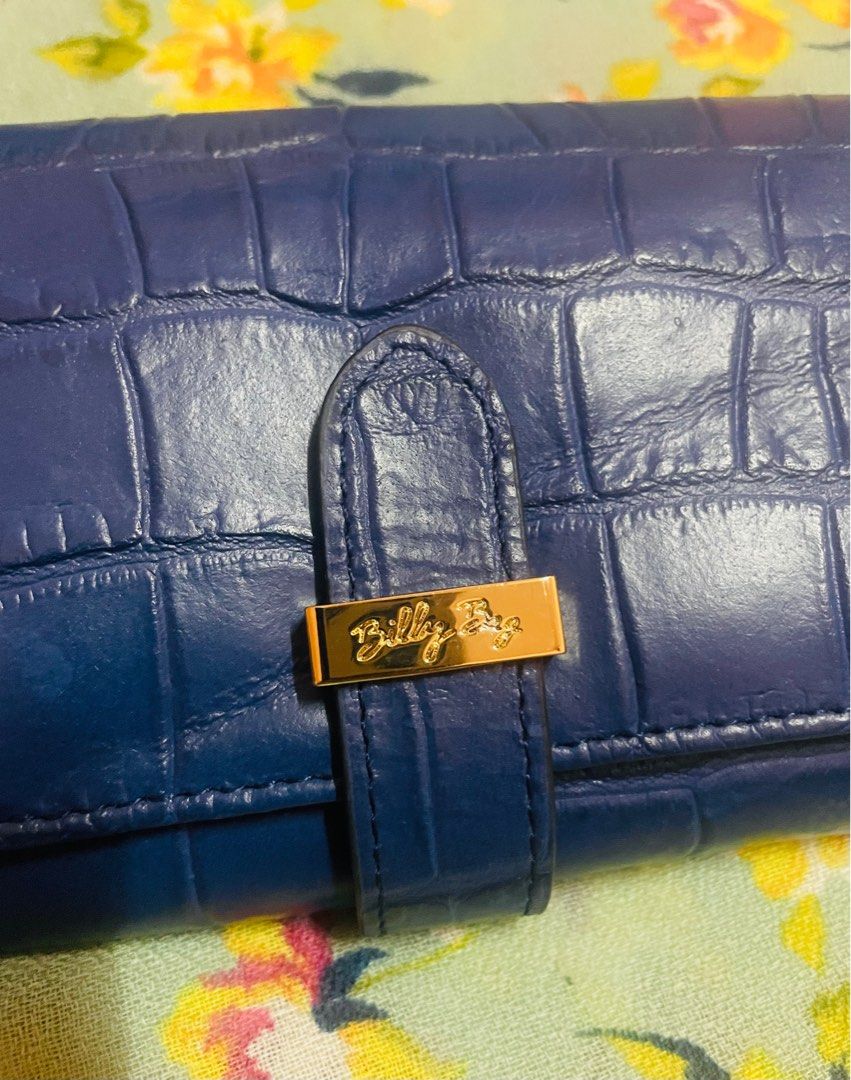 WALLET BLUE CROCS SKIN, Women's Fashion, Bags & Wallets, Wallets & Card ...