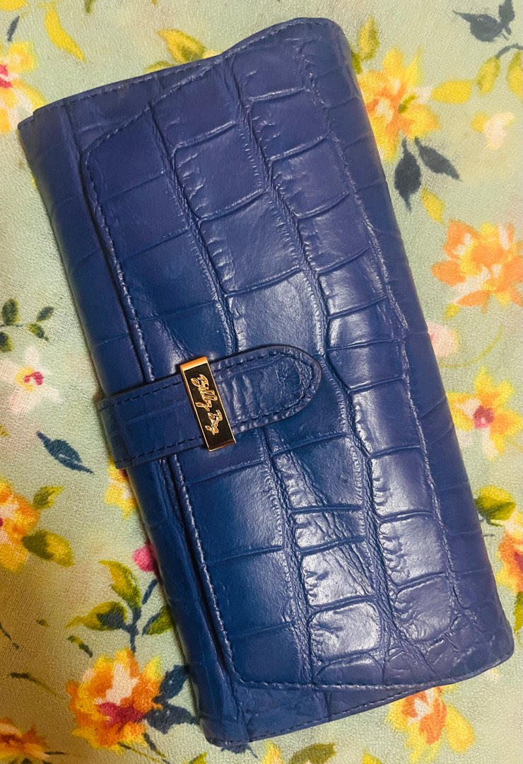WALLET BLUE CROCS SKIN, Women's Fashion, Bags & Wallets, Wallets & Card ...