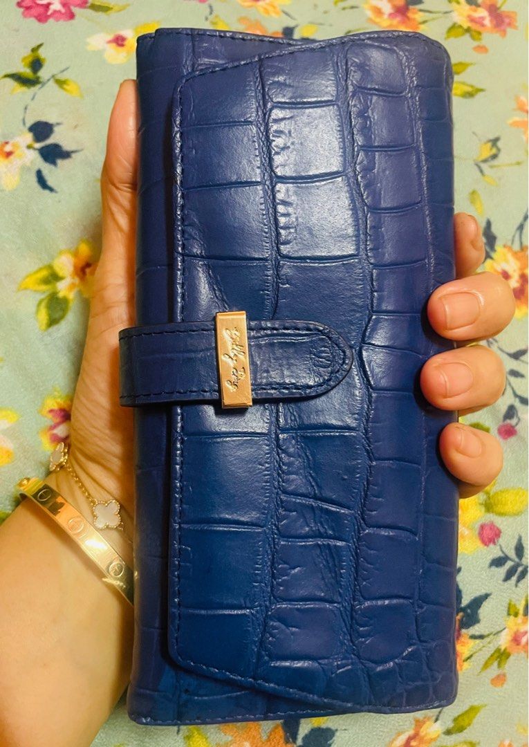 WALLET BLUE CROCS SKIN, Women's Fashion, Bags & Wallets, Wallets & Card ...