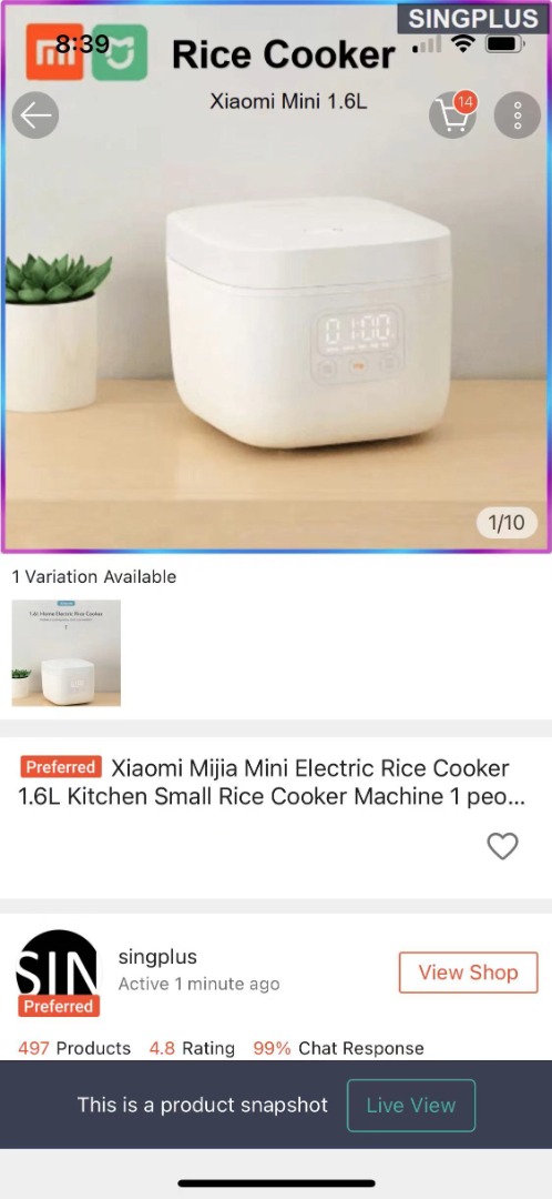 [FREE] Xiaomi Mijia Mini Electric Rice Cooker 1.6L Kitchen Small Rice ...