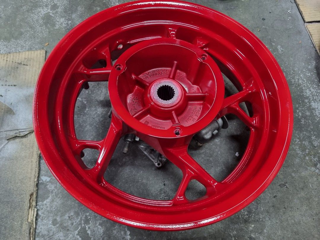 XMAX Candy Red Rims, Motorcycles, Motorcycle Accessories on Carousell
