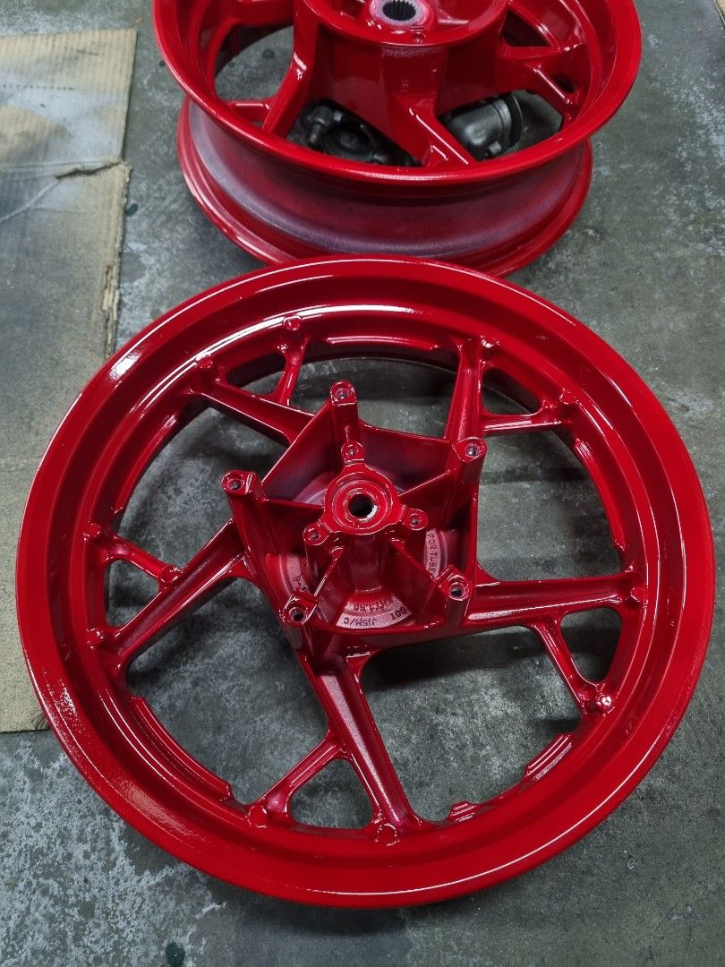 XMAX Candy Red Rims, Motorcycles, Motorcycle Accessories on Carousell