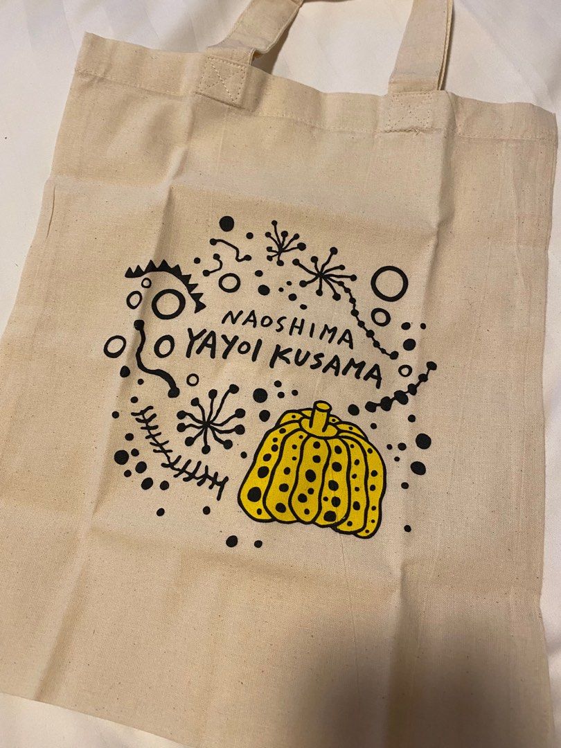 Yayoi Kusama tote bag Naoshima, Women's Fashion, Bags & Wallets, Tote ...