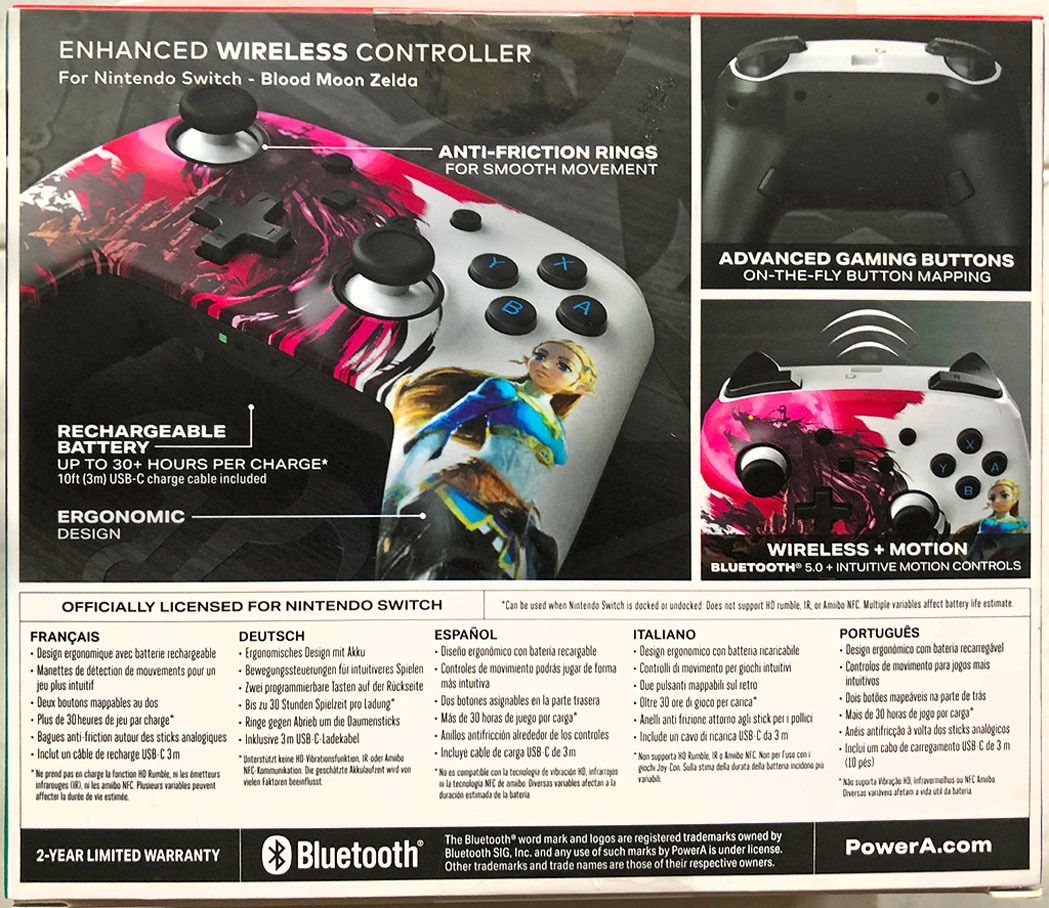 Switch: Blood Moon Princess Zelda Wireless Pro Controller, Video Gaming ...