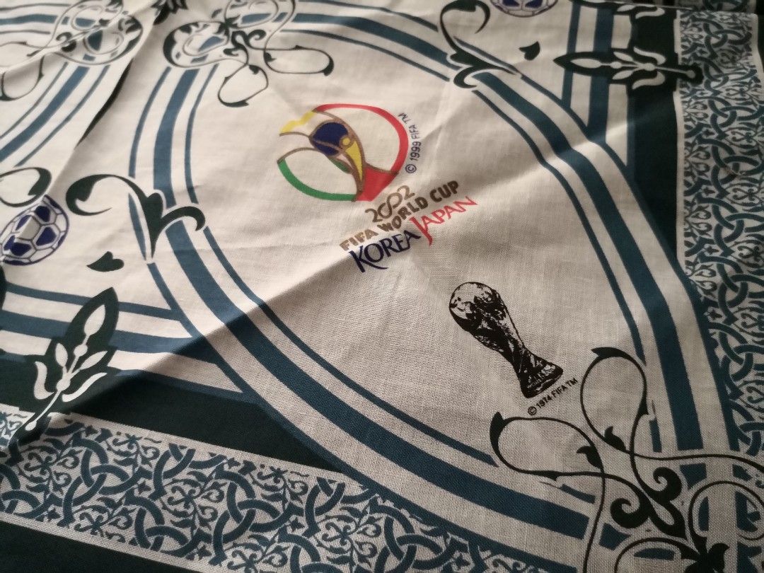 🇰🇷🇯🇵 2002 FIFA World Cup (Korea Japan) Hanky (53 x 53 cm); Official ...