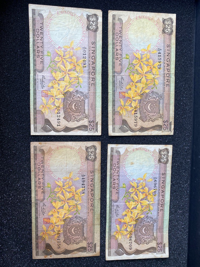 $25 orchid series note ~ orchid $25 note singapore old collection note ...