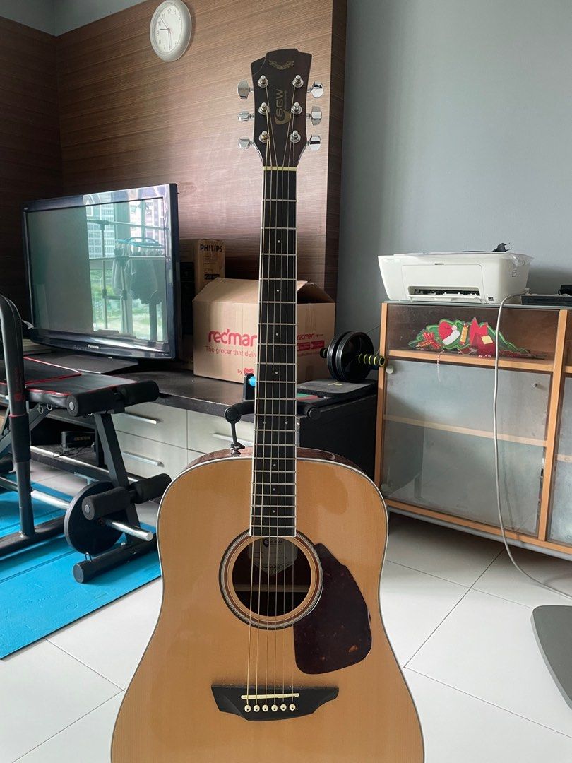 Acoustic guitar SAMICK S-300D/NAT (no pre-amp)., Hobbies & Toys, Music ...
