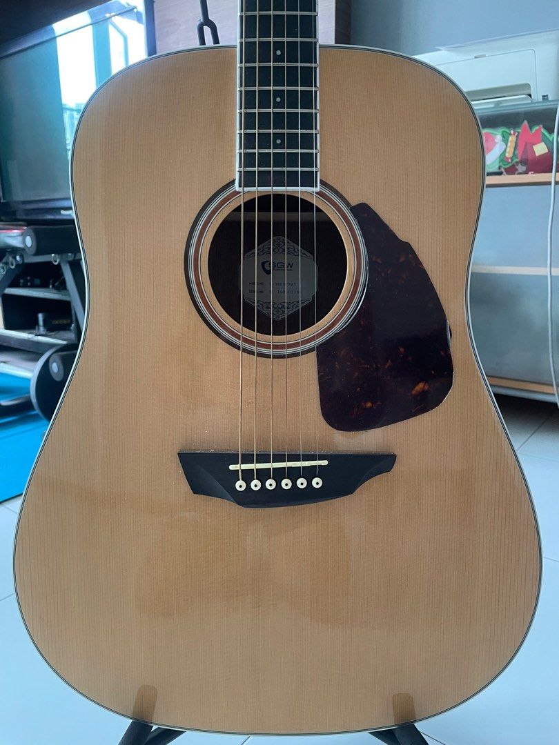 Acoustic guitar SAMICK S-300D/NAT (no pre-amp)., Hobbies & Toys, Music ...