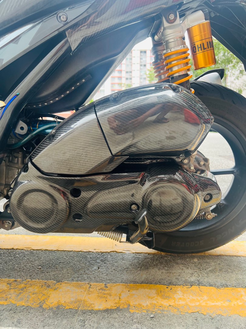 Aerox v1 air filter + cvt carbon Kevlar. CAN USE ATOME., Motorcycles ...