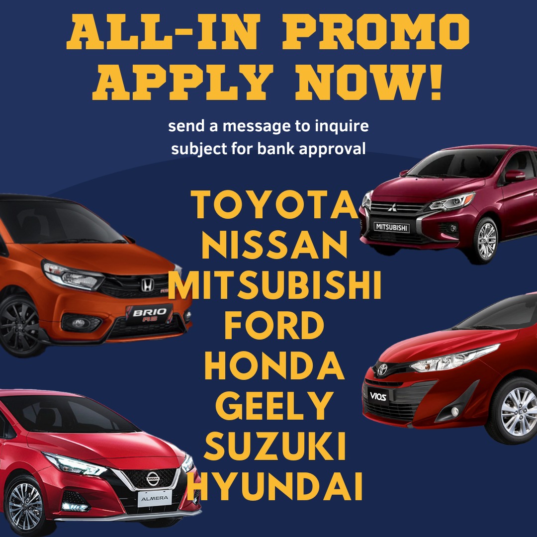 ALL-IN PROMO TOYOTA NISSAN MITSUBISHI FORD HONDA GEELY SUZUKI HYUNDAI ...