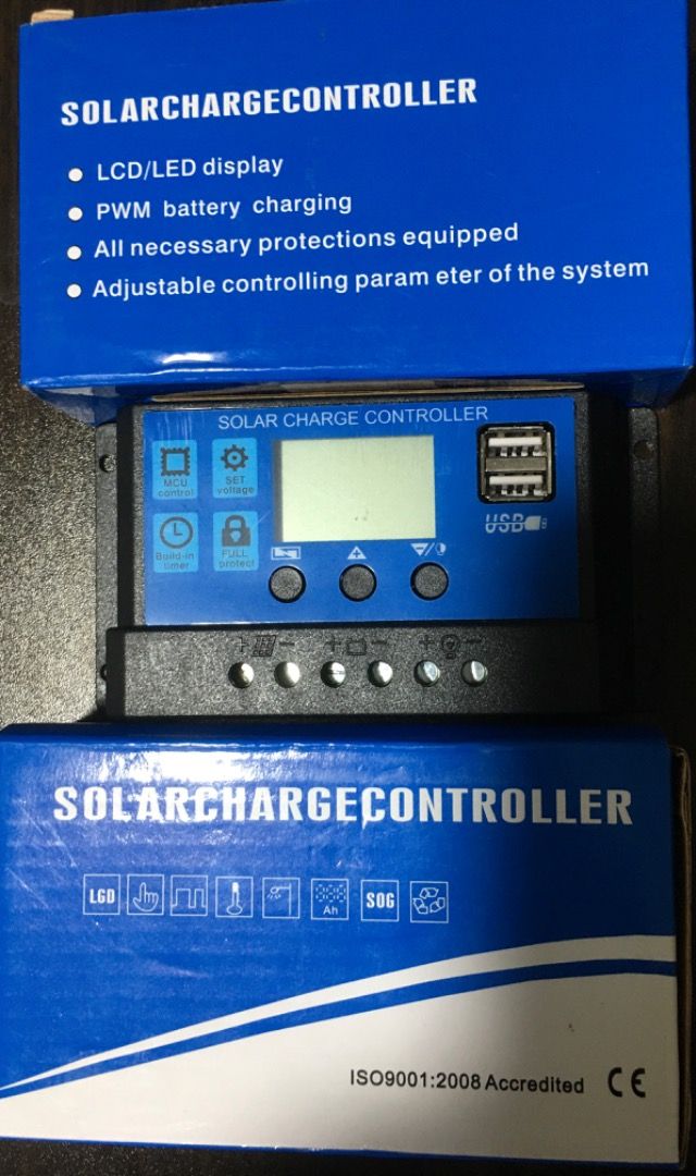 ALLPOWERS 20A Solar Charger Controller Solar Panel Battery Intelligent Regulator with USB Port ...