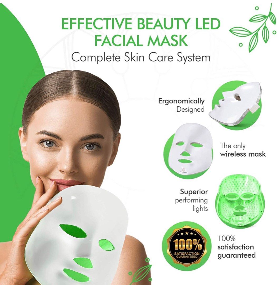Anti-aging LED Face Mask 7 colors, Beauty & Personal Care, Face, Face ...