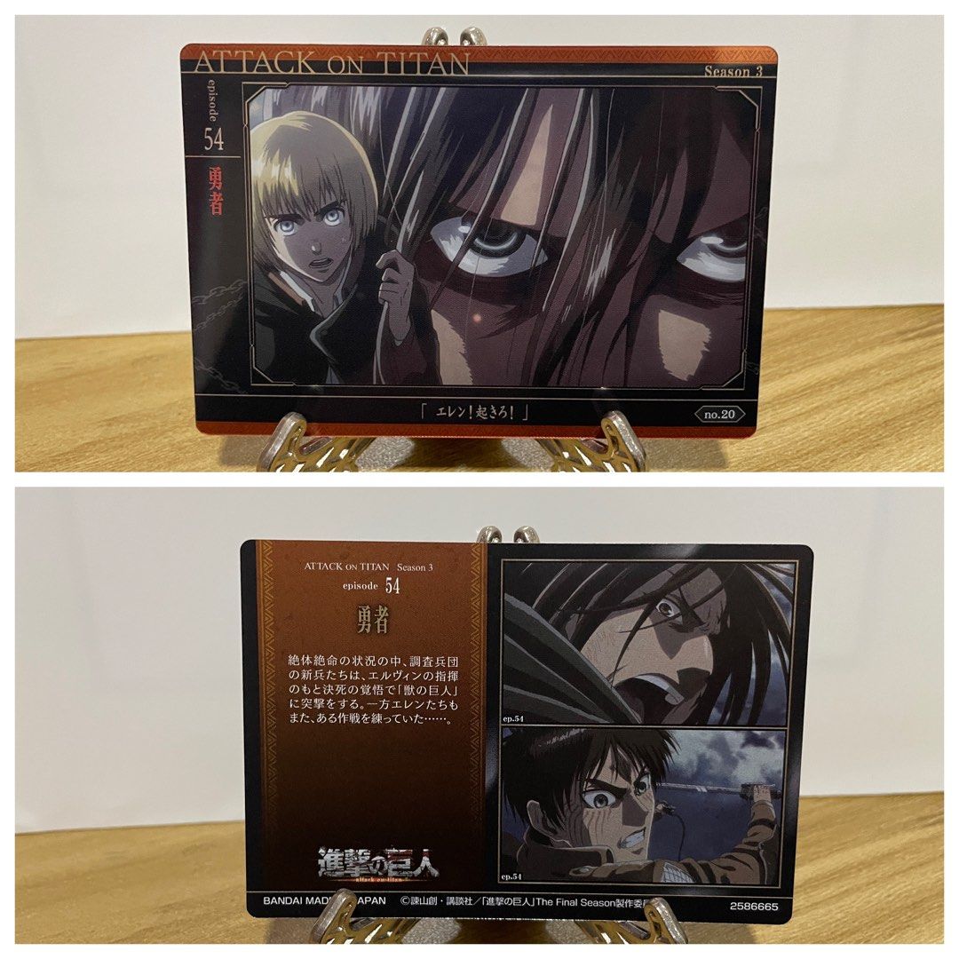 AOT attack on titan wafer cards, Hobbies & Toys, Memorabilia ...