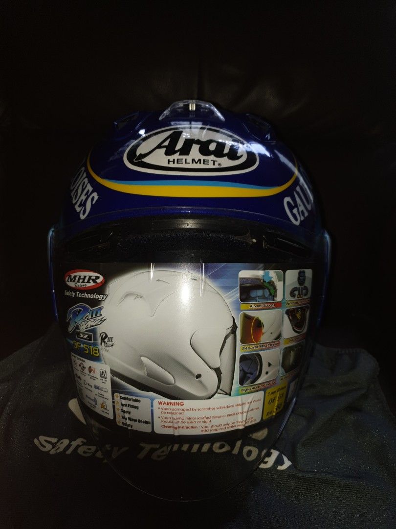 Arai ram 3 gauloises replica helmet, Motorcycles, Motorcycle Apparel on ...