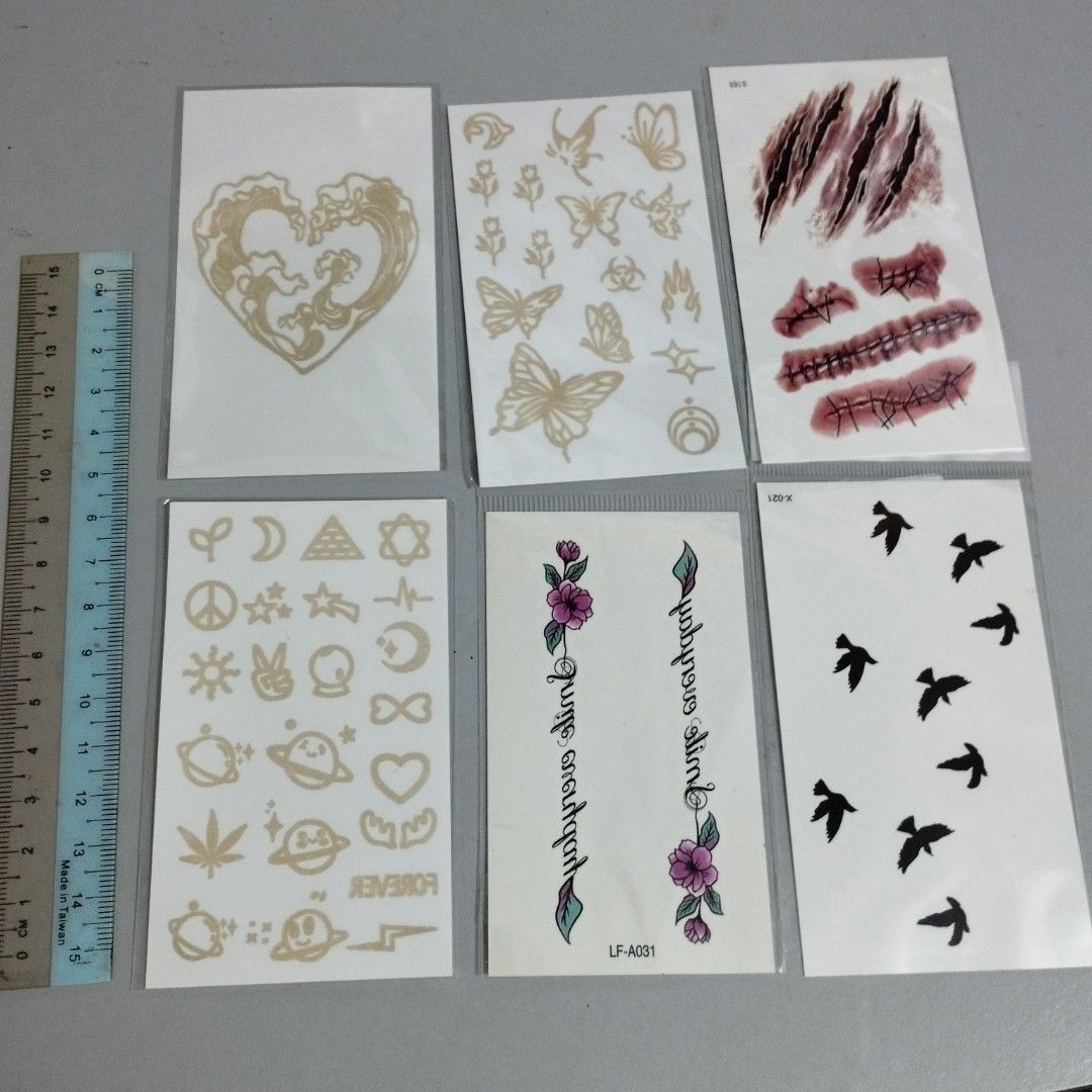 Assorted Temporary tattoo stickers long lasting water proof, Hobbies ...