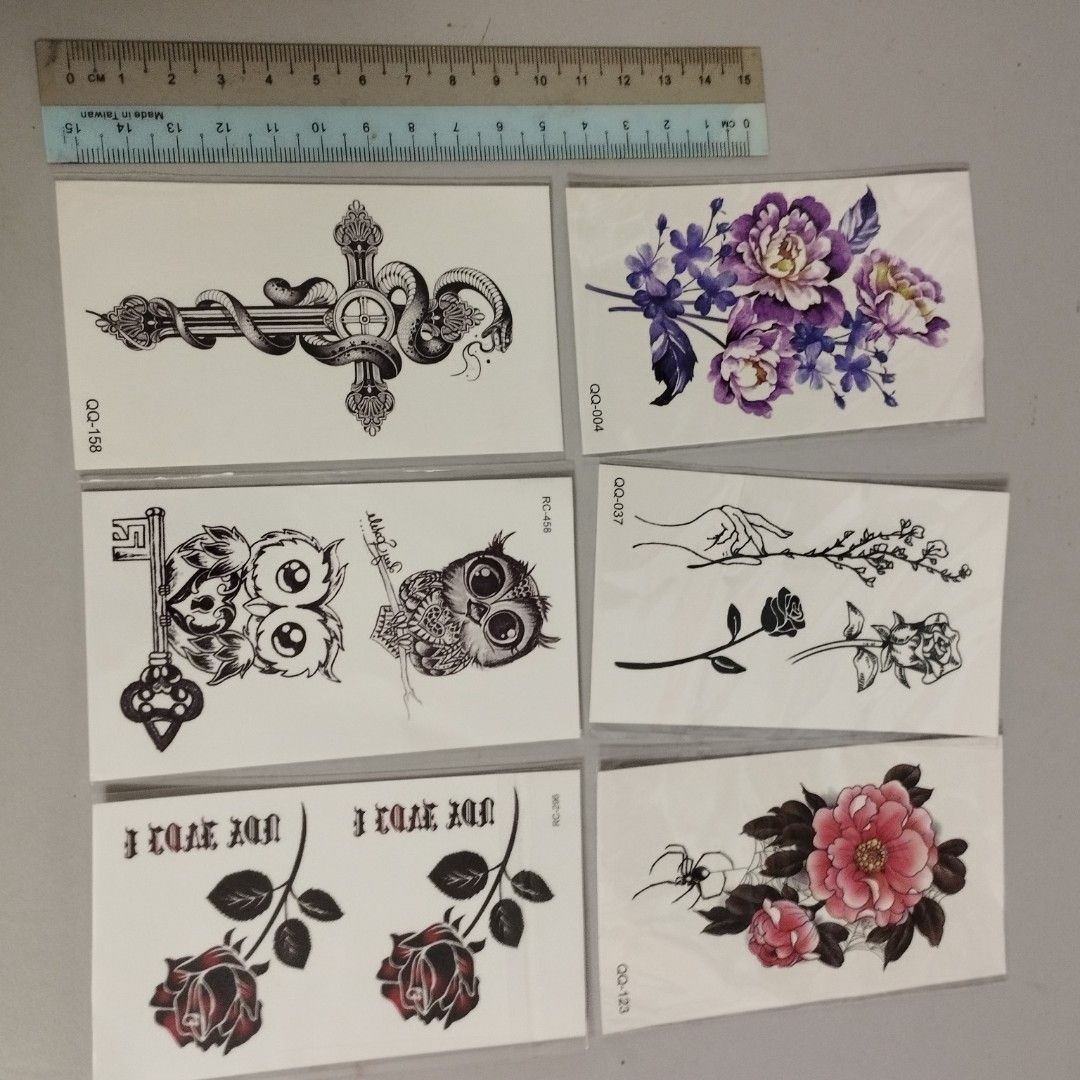 Assorted Temporary tattoo stickers long lasting water proof, Hobbies ...