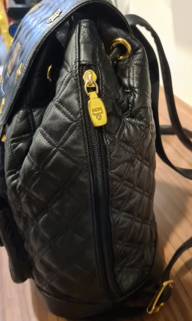 Authentic MCM quilted backpack, Women's Fashion, Bags & Wallets ...