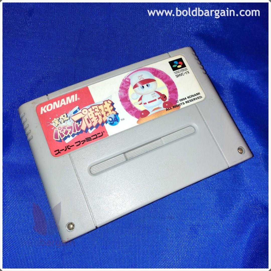 Authentic Vintage Jikkyou Powerful Pro Yakyuu SHVC-YX Cartridge ...