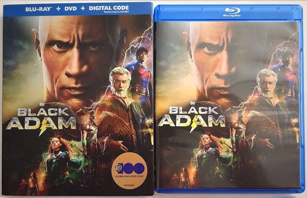 BLACK ADAM BLU RAY + DVD SET (LIKE NEW), Hobbies & Toys, Music & Media ...