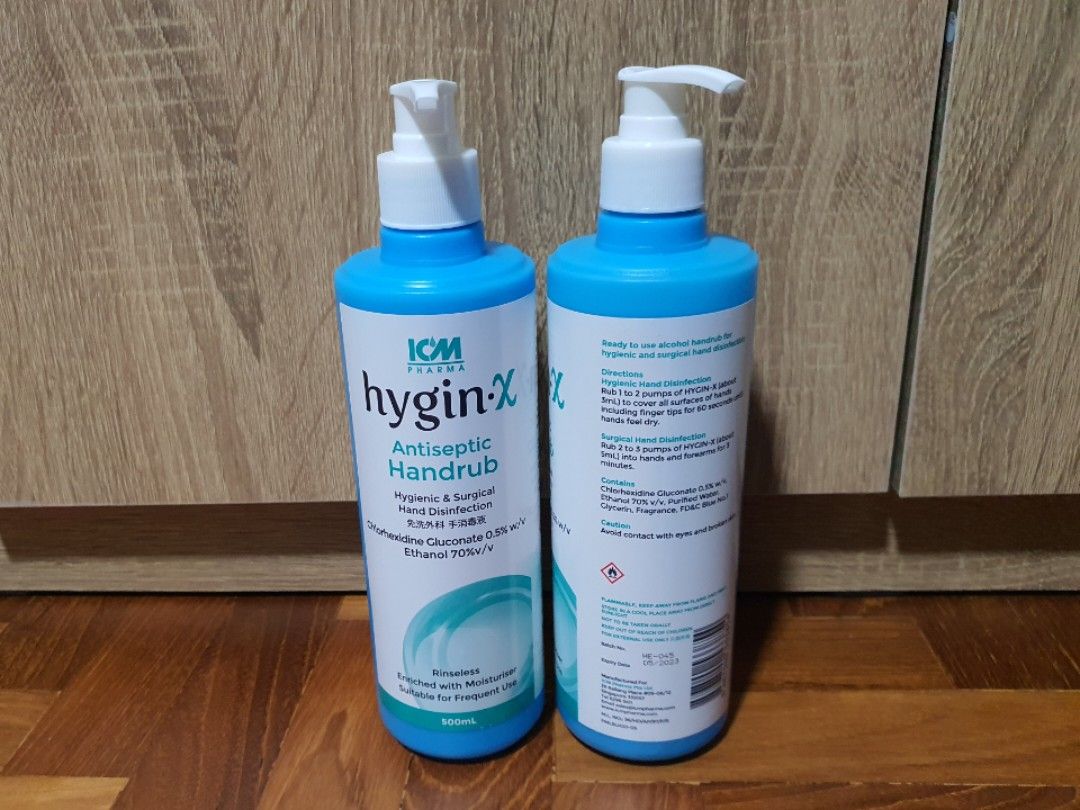 BRAND NEW Hygin.x Antiseptic Alcohol Handrub, Beauty & Personal Care ...
