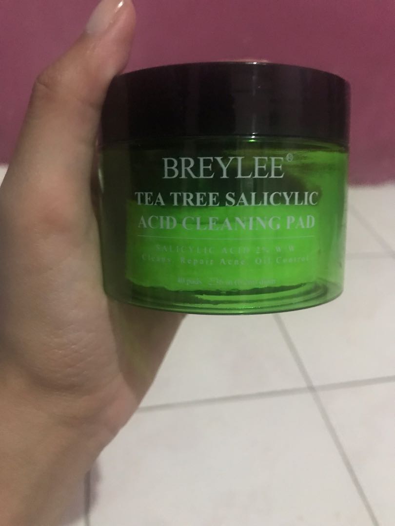 Breylee tea tree salicylic acid cleancing pad, Kesehatan & Kecantikan ...