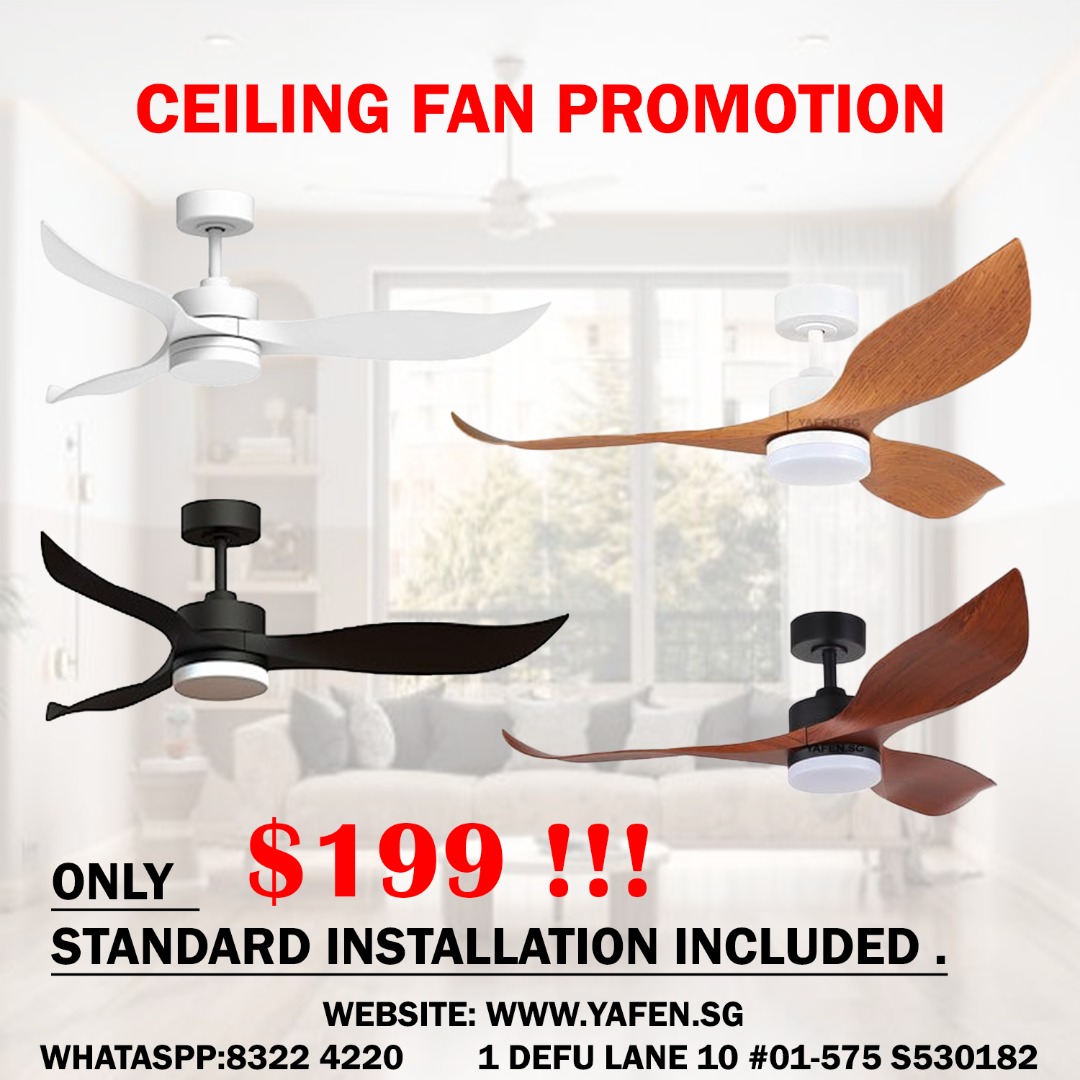 yafen.sg Ceiling Fan Promotion, Furniture & Home Living, Lighting ...
