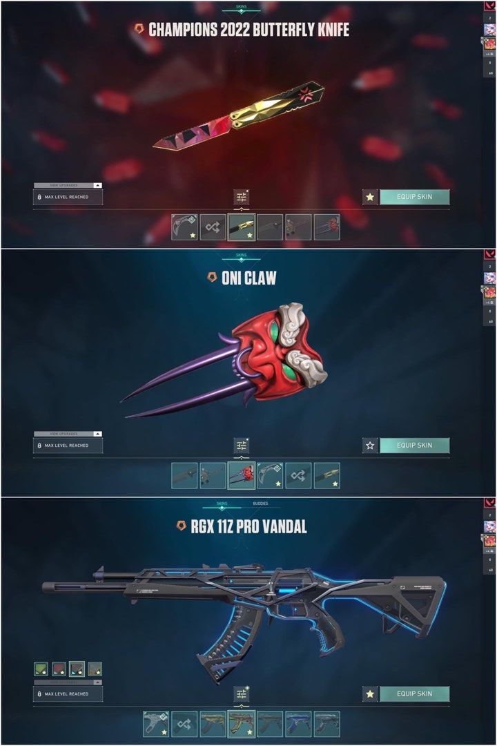 CHAMPIONS BUNDLE+ION BUNDLE+RGX VANDAL, 13 PREMIUM VALORANT ACCOUNT#81 ...