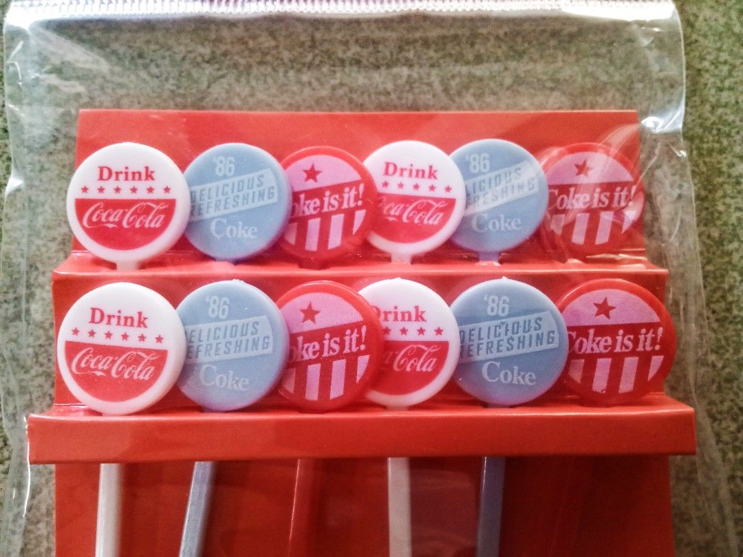 Coca-Cola Food Picks (Round Design)., Hobbies & Toys, Collectibles ...