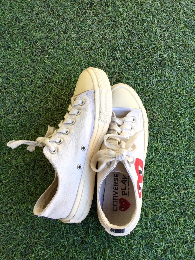 Converse Cdg white low cut, Women's Fashion, Footwear, Sneakers on ...