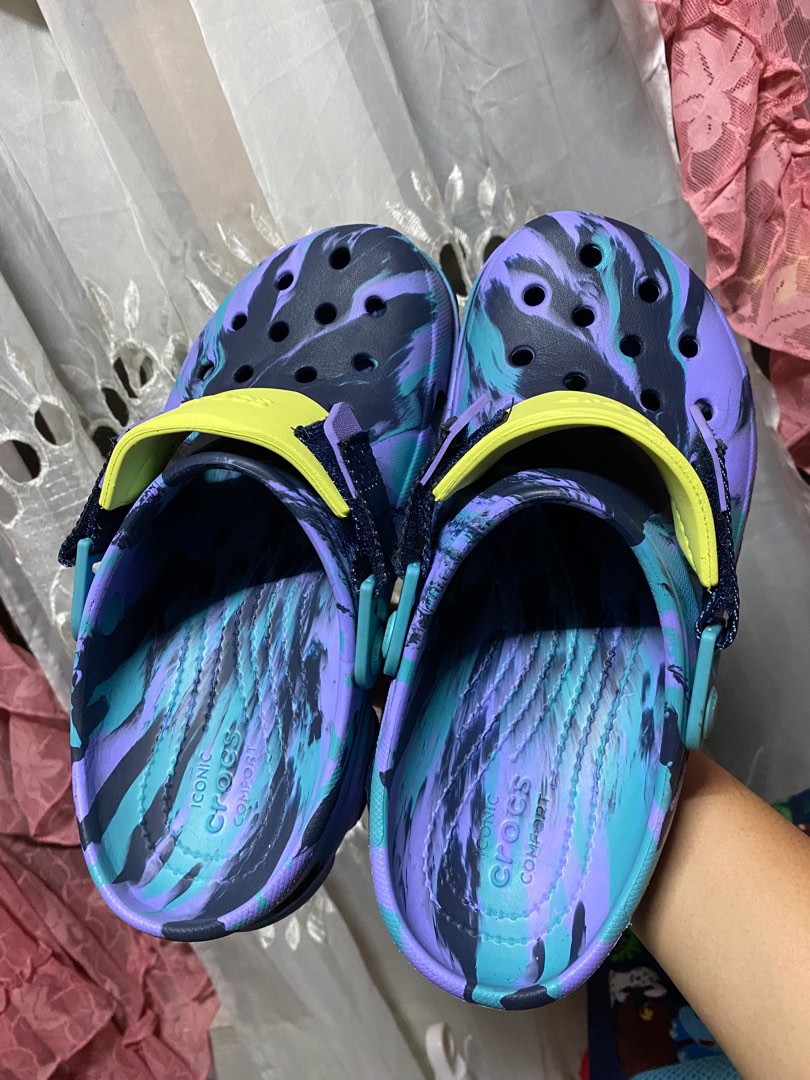 Crocs Classic Clog Marble Terrain in Navy Multi for SALE on Carousell