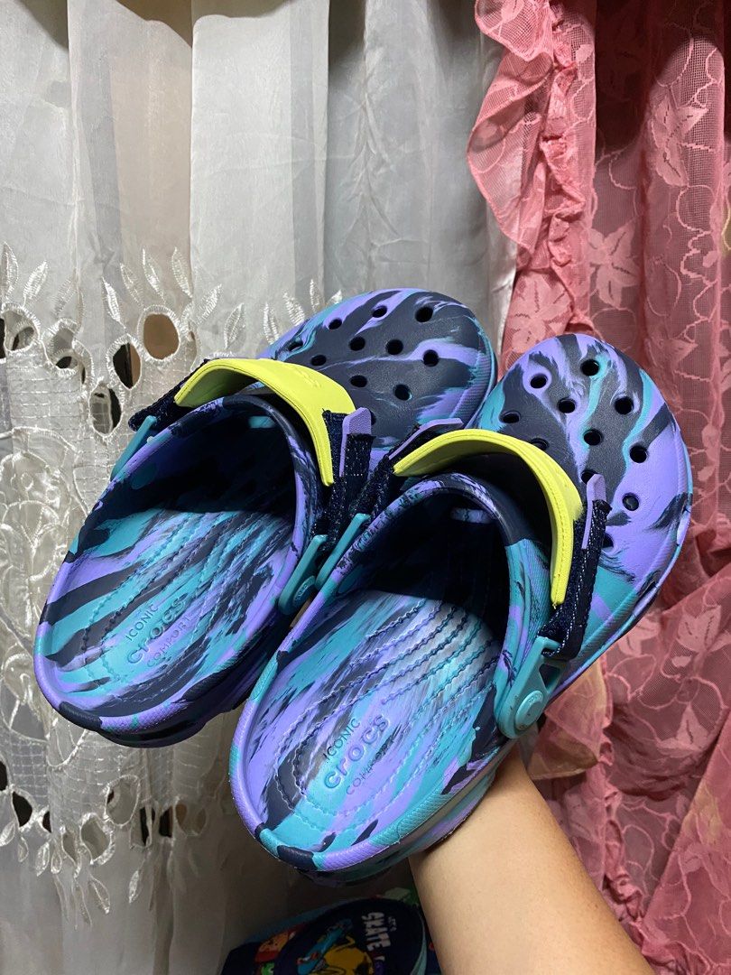 Crocs Classic Clog Marble Terrain in Navy Multi for SALE on Carousell