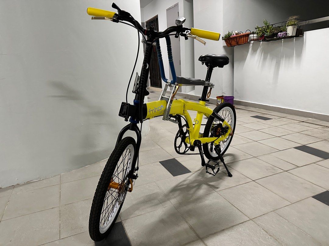 Custom modded foldable bicycle (with fnhon sticker), Sports Equipment ...