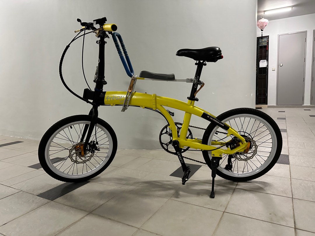 Custom modded foldable bicycle (with fnhon sticker), Sports Equipment ...