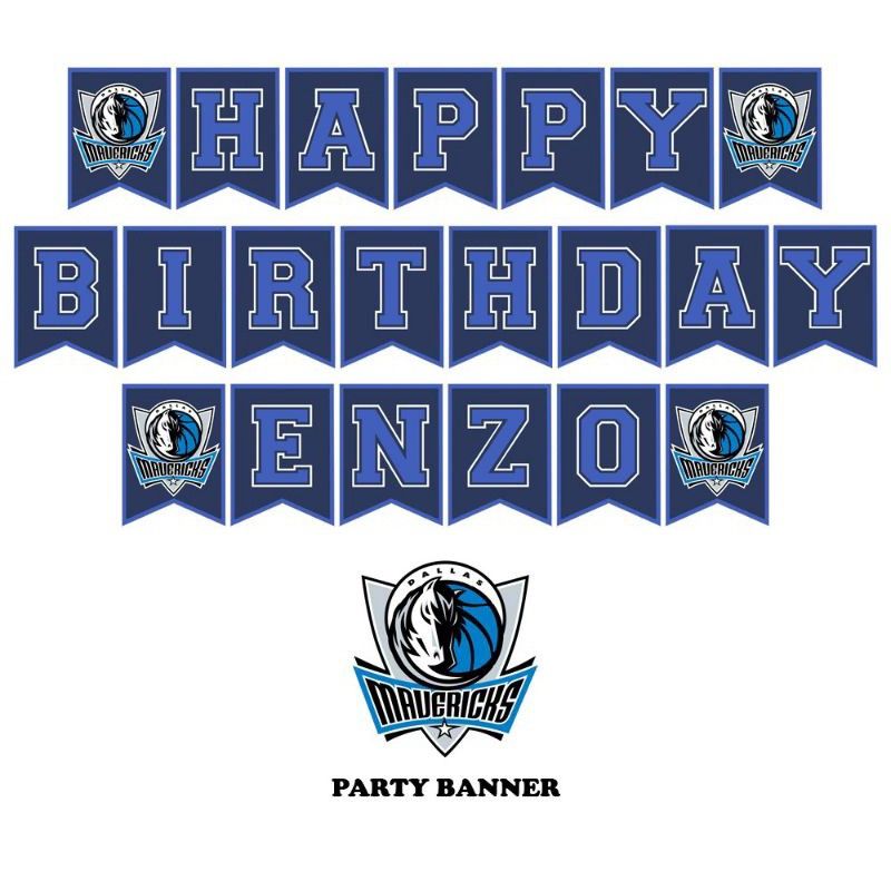 Dallas Mavericks NBA Team Basketball Theme Birthday Party Banner ...