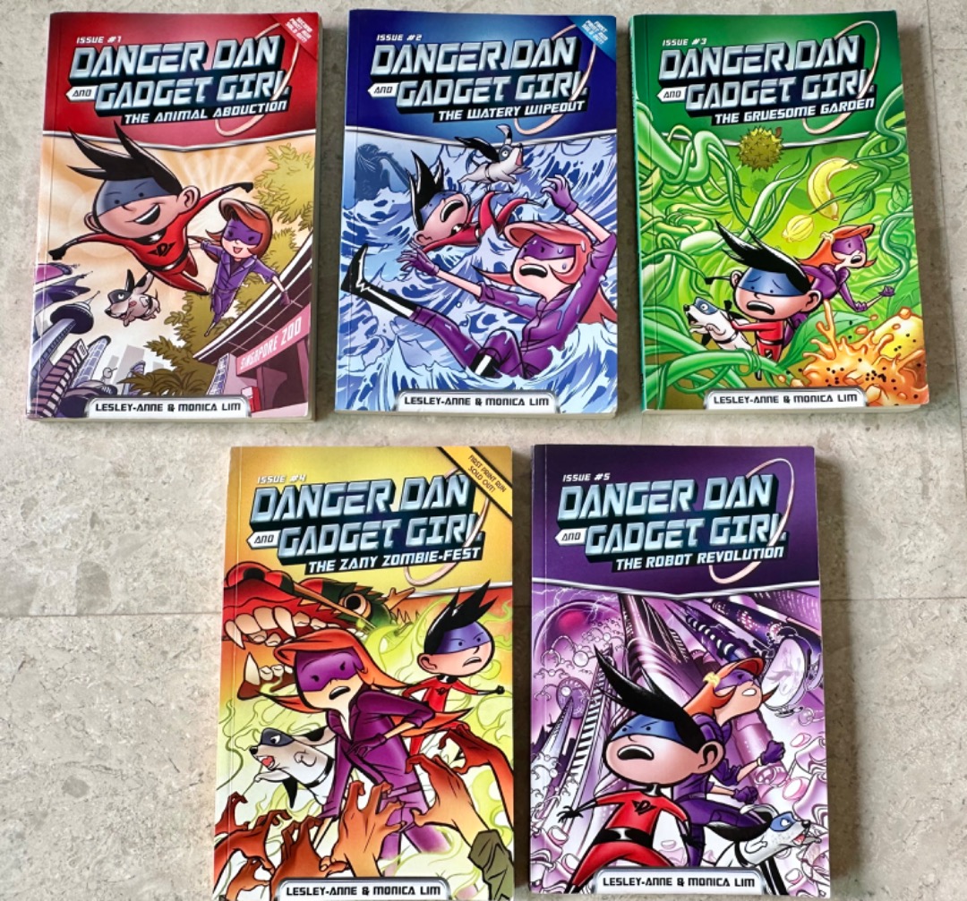 Danger Dan & Gadget Girl Series Books 1-5 FULL SET, Hobbies & Toys ...