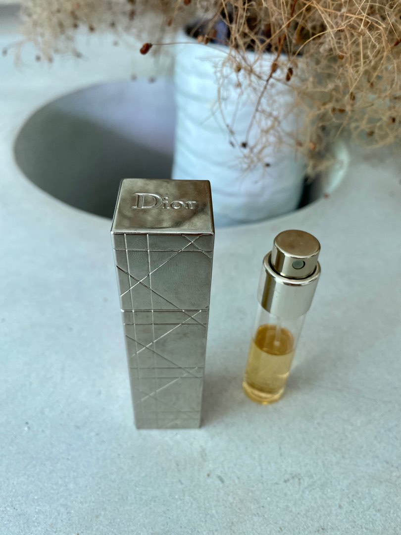 DIOR perfume refillable spray metallic limited edition, Beauty ...