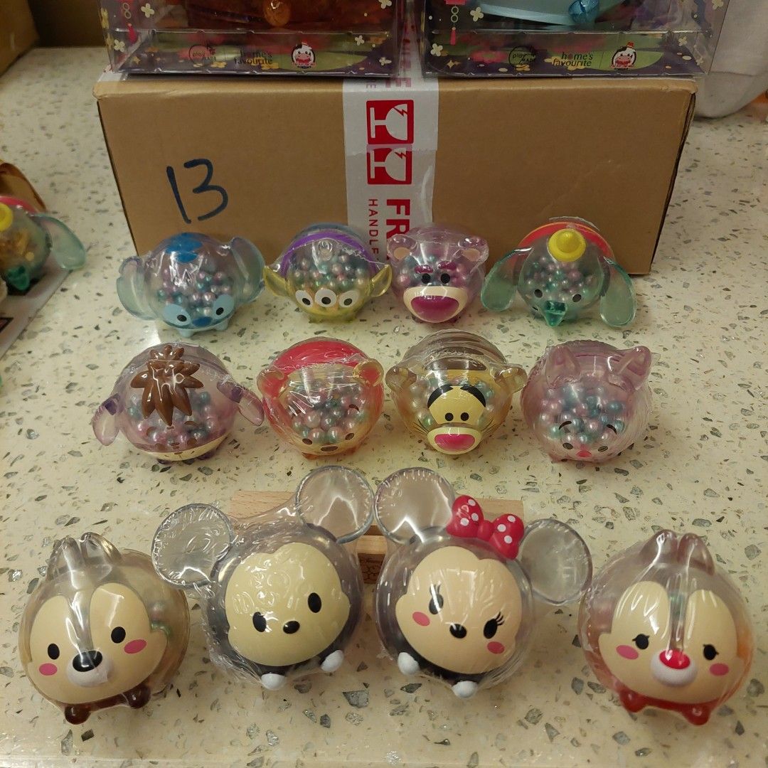 Disney Sofubi Tsum Tsum Figurines Set of 12 Jellybean Shaker Series ...