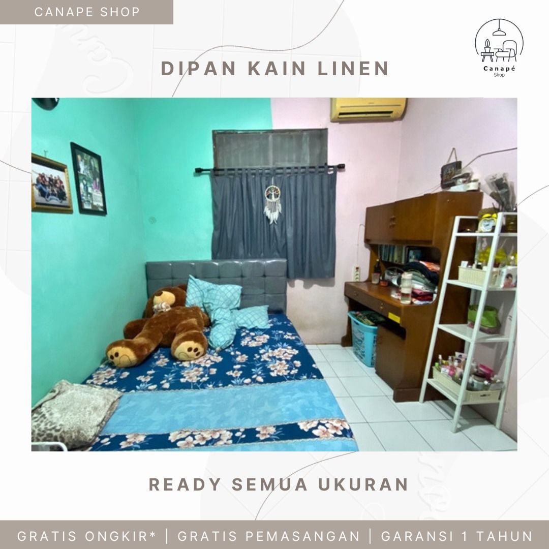 Divan Dipan Ranjang Tempat Tidur Minimalis Kain Linen Canvas #35 ...